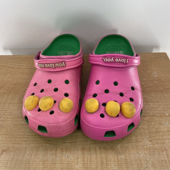 CROCS | Shoes | Crocs Classic Clog X Barney Dinosaur Purple Slippers ...